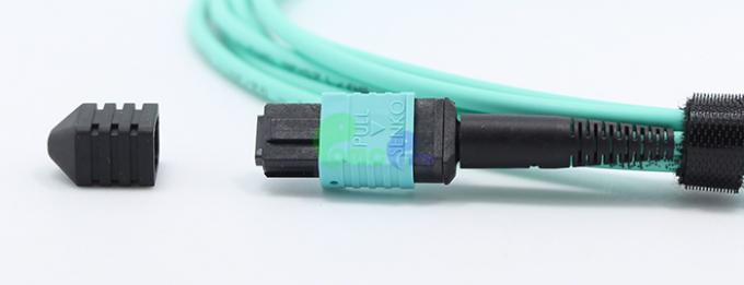 MPO Trunk Cable OM3 3.0mm 5M 50 / 125μm 24F Senko MPO Female To MPO ...