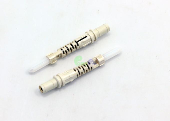 Reusable E2000 APC Simplex 9 / 125μm Fiber Optic Connectors Green Color ...