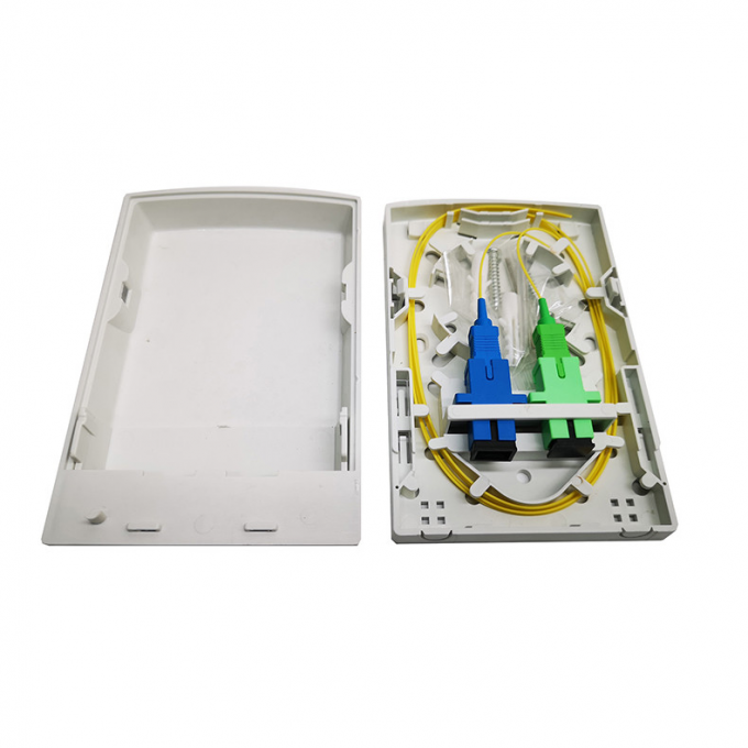 2 Port Fiber Face Plate IP45 FTTH Indoor Wall Mounted 2 Port FTTH Fiber Socket with adapter pigtail