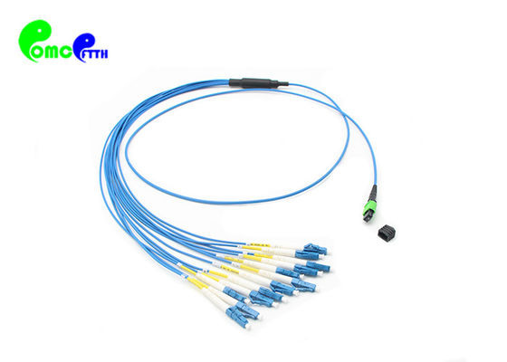 MPO Trunk Cable OM3 12F Fanout 0.9mm MPO Male to LC UPC With Auqe LSZH ...