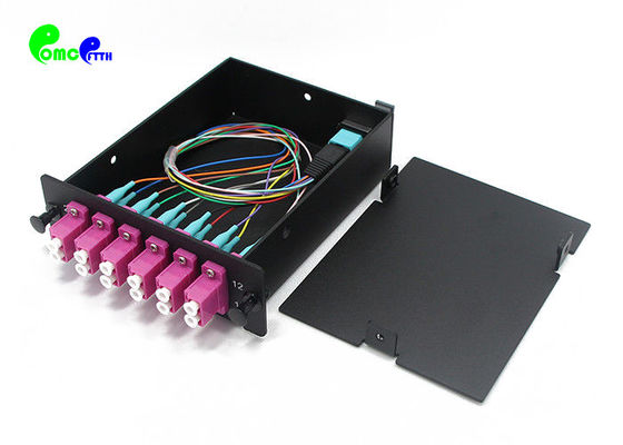 144 Fibers 1U UHD MPO Patch Panel Optical Distribution Frame Up to 12 ...