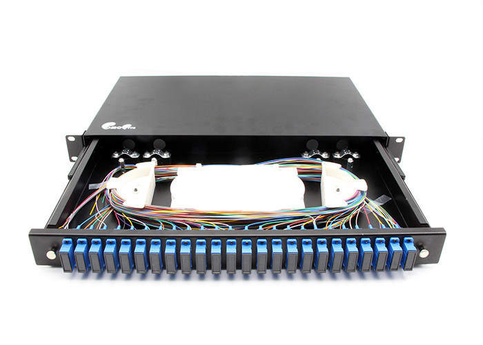 Full Loaded Fiber Optic Distribution Panel Repellent 24 Ports 48 Fibers ...
