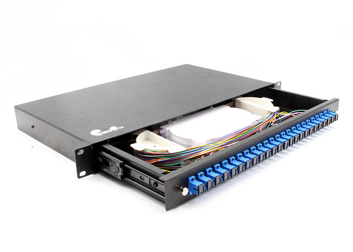 24 Fibers / 24 Ports Optical Distribution Frame SC SM Simplex Full ...