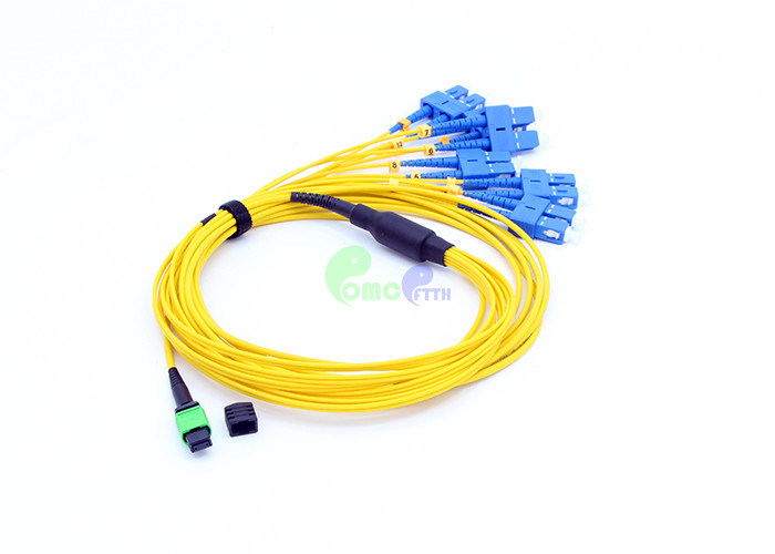 Duplex 12 Fibers MPO Trunk Cable SM 9/125μm Type A 100N Installation ...
