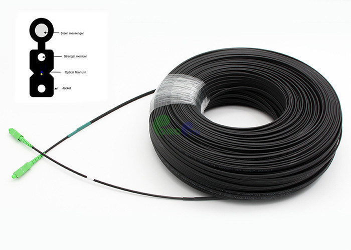 Aerial Self - Support Indoor FTTH Drop Cable SC APC - SC APC Directly Connected To Homes