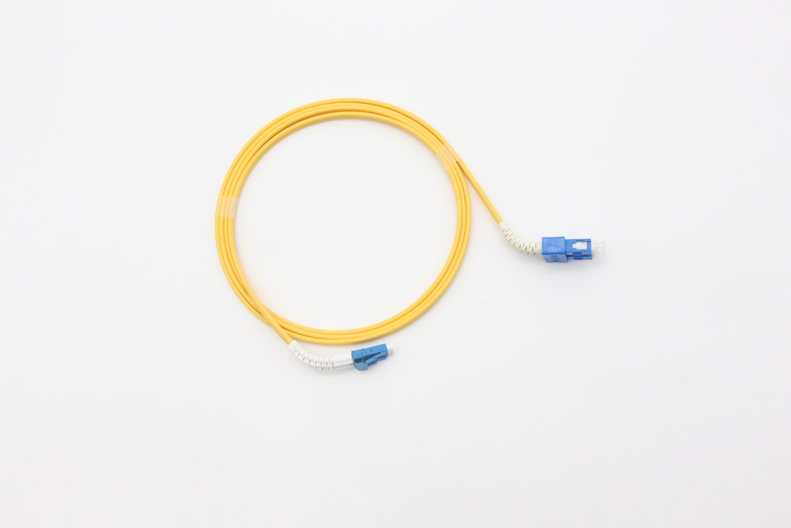 SM LC To SC Fiber Patch Cable , Flex Angle Boot FO Optical Patch Cord ...