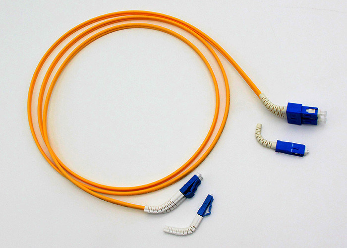 Bendable Boot LC-SC Fiber Optic Patch Cables 10 Meters LSZH Yellow ...