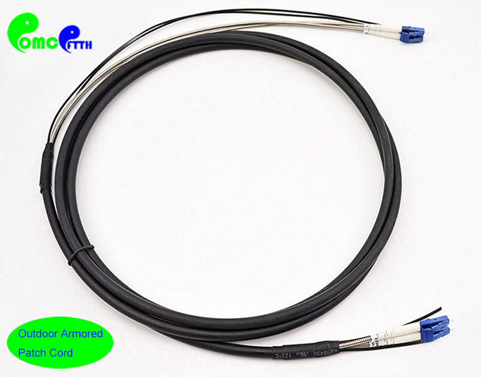 FTTA Outdoor CPRI Armored Lc To Lc Fiber Patch Cable Single Mode SM Duplex