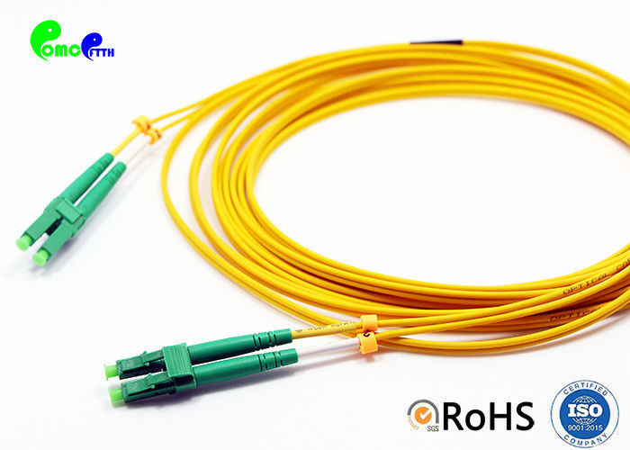 2.0mm OD Single Mode Fibre Optic Jumper LC APC - LC APC SM Duplex Patch ...
