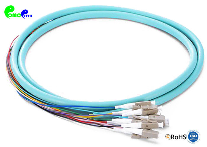 LC OM3 Fiber Optic Pre - terminated Pigtail 12F 12 Colors LC UPC OM3 ...