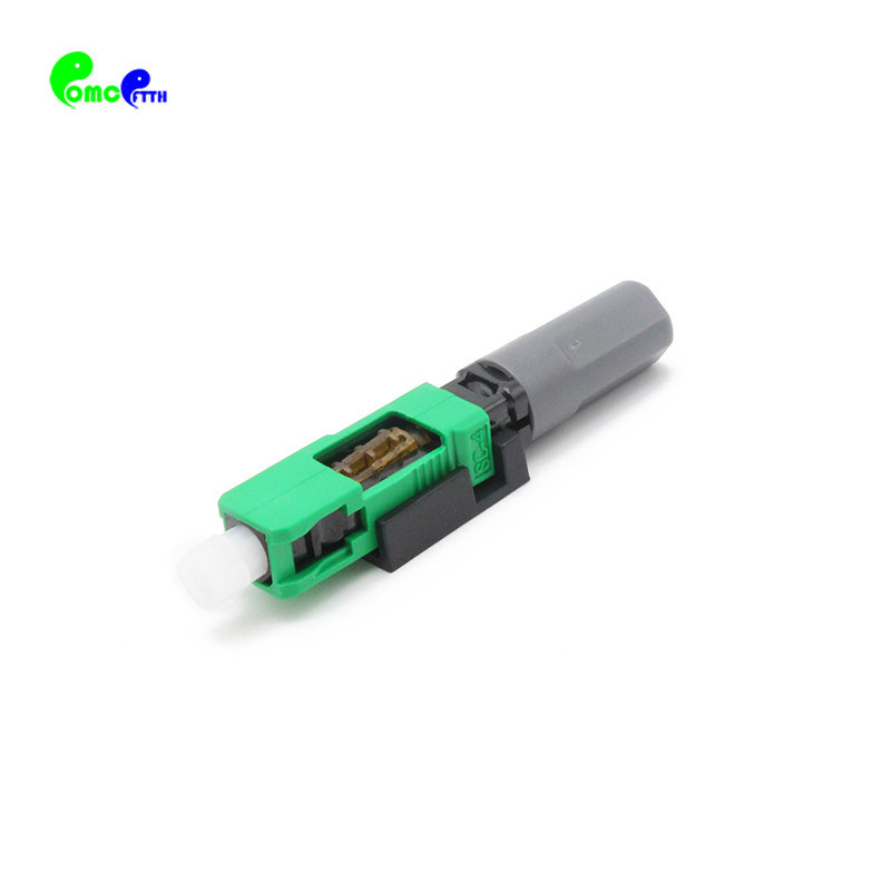 Plastic 45mm Singlemode SC APC Fast Connector For FTTH Drop Cable