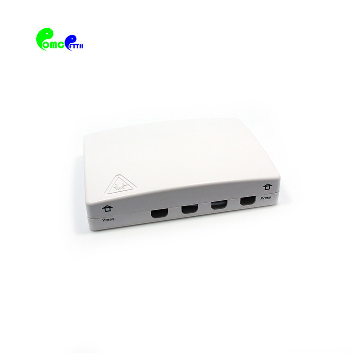 IP45 4 Port FTTH Products Face Plate Fiber Indoor Wall Outlet Box
