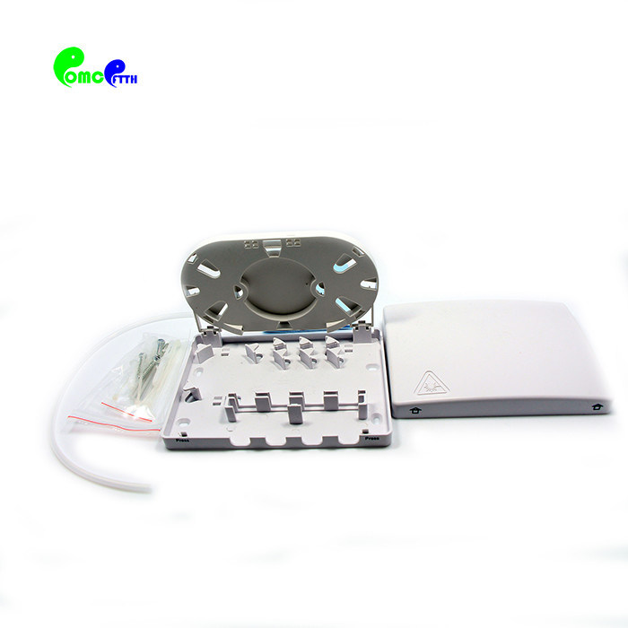 IP45 4 Port FTTH Products Face Plate Fiber Indoor Wall Outlet Box
