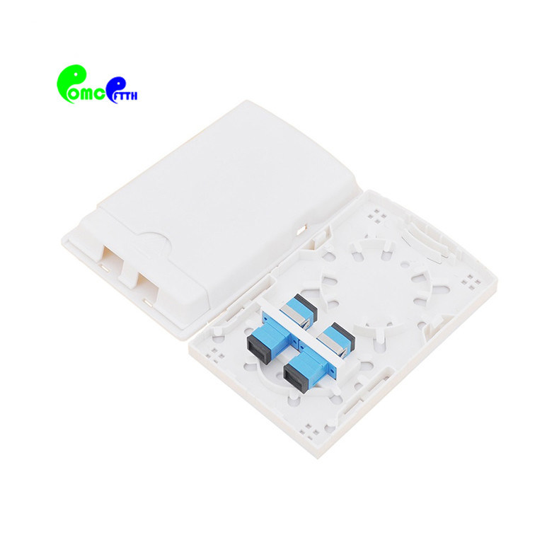2 Port Face Plate IP45 FTTH Products SC LC UPC Terminal Box