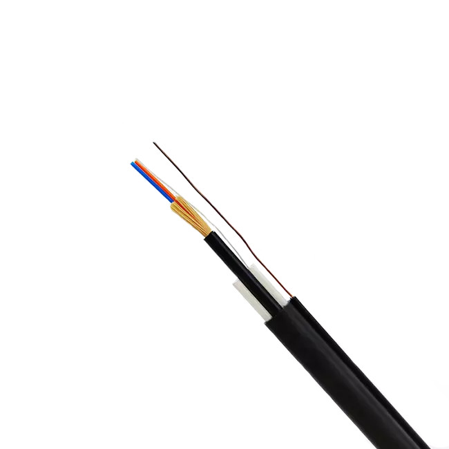 Toneable FTTH Flat Drop Fiber Cable 24AWG Gel MDPE 2 Fo G657A Indoor ...