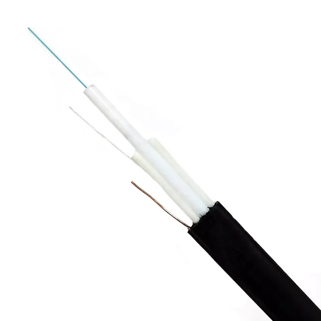 Toneable FTTH Flat Drop Fiber Cable 24AWG Gel MDPE 2 Fo G657A Indoor ...