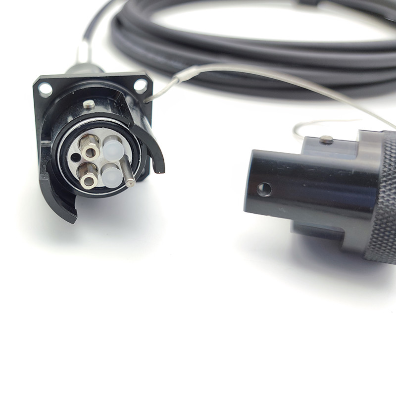 Armored Military Tactical Fiber Optic Cable TPU Tactic Connector To LC ...
