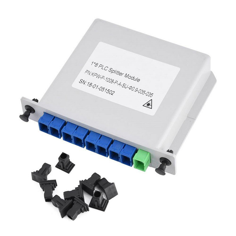 SC/UPC 1 x 8 Fiber Optic PLC Splitter Mini tube Type Splitter Plc ...