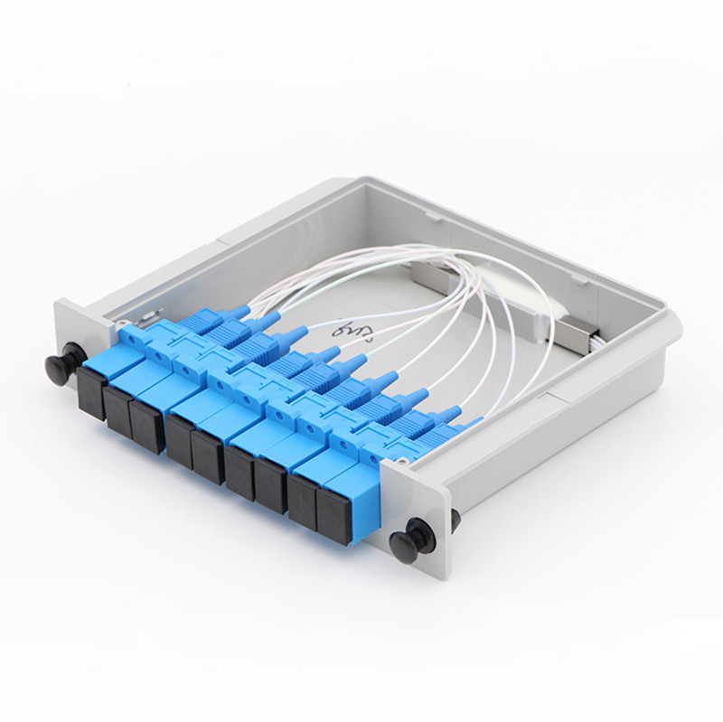 SC/UPC 1 x 8 Fiber Optic PLC Splitter Mini tube Type Splitter Plc ...