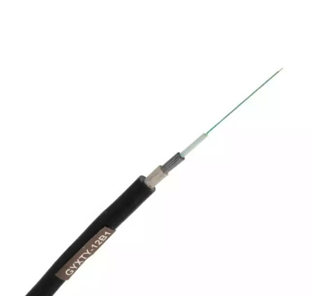 Outdoor Optical Fiber Cable Central Loose Tube Steel Wire SM Black ...