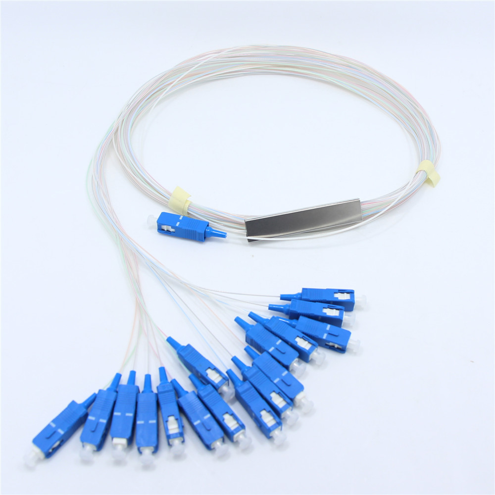Blockless SM 1310nm Fiber Optic PLC Splitter , 1x16 PLC Splitter With ...