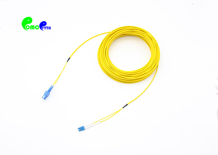 Flat Duplex Fiber Optic Patch Cables LC UPC - SC UPC Single Mode 9 / ...