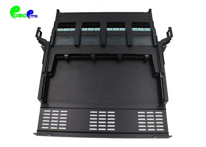 144 Fibers 1U UHD MPO Patch Panel Optical Distribution Frame 12 Modules