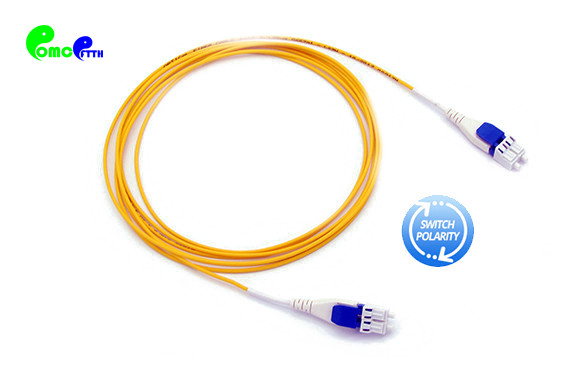 Polarity Switchable Uniboot Fiber Optic Patch Cables LC-LC Flat Clip SM/MM Duplex 2.0/3.0mm