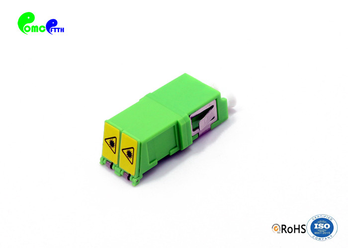 Two Door Type LC APC Duplex Fiber Optic Adapter With Integrated Outer ...
