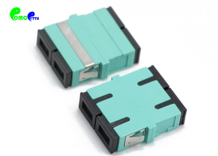 Optical Fiber Adapter OM3 SC - SC Duplex Aqua Color Plastic Long Life ...