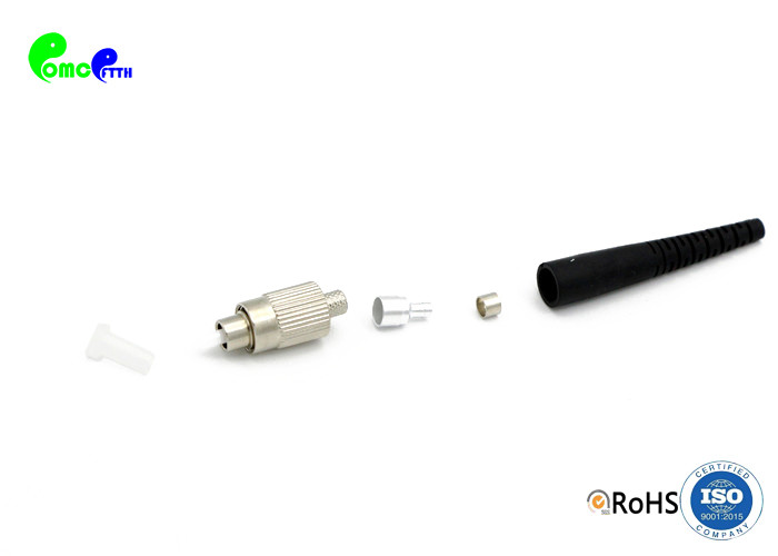 Fiber Optic Connectors 2.0mm FC UPC Simplex MM Black For Patch Cord And ...