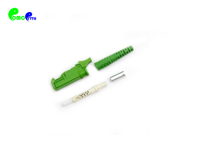 Reusable E2000 APC Simplex 9 / 125μm Fiber Optic Connectors Green Color ...