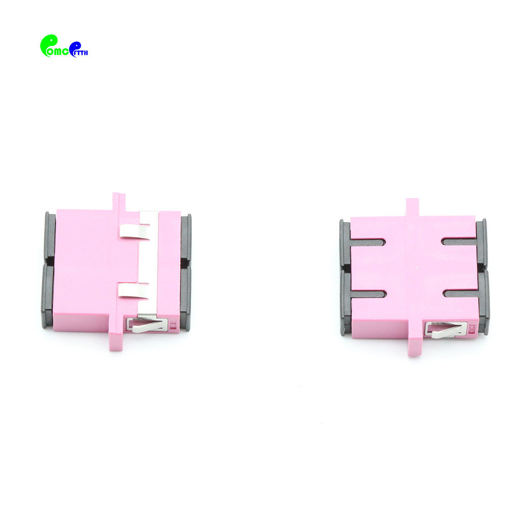 SC Duplex Reinforced TF Type Fiber Optic Adapter With Full Flange Plastic