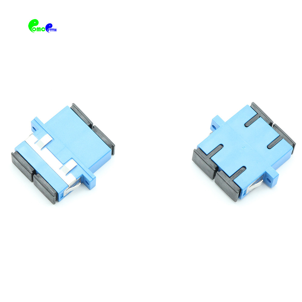SC Duplex Reinforced TF Type Fiber Optic Adapter With Full Flange Plastic
