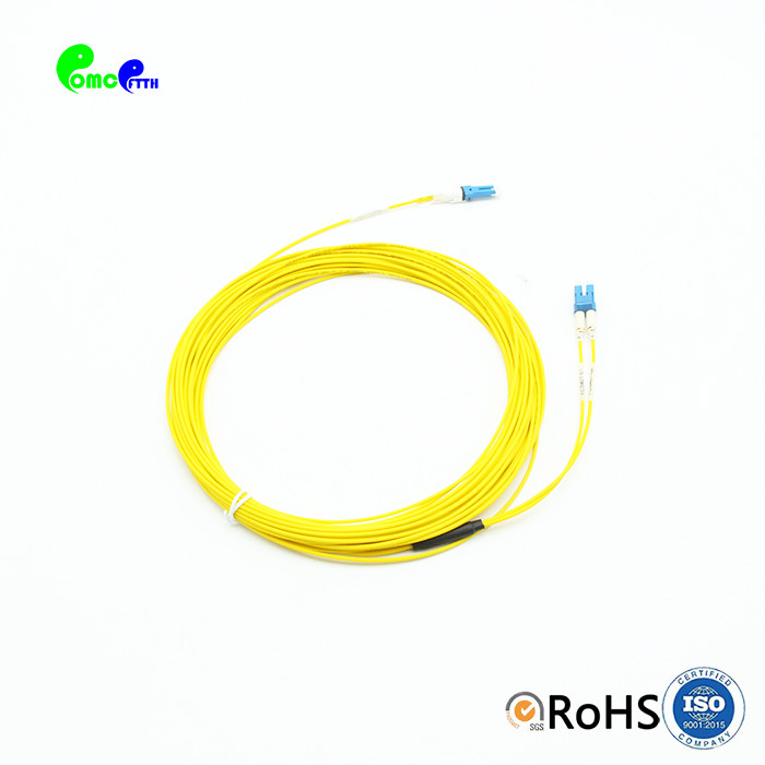 2m Monomode Single Mode Fiber Optic Patch Cables 2.0mm Duplex Optical ...